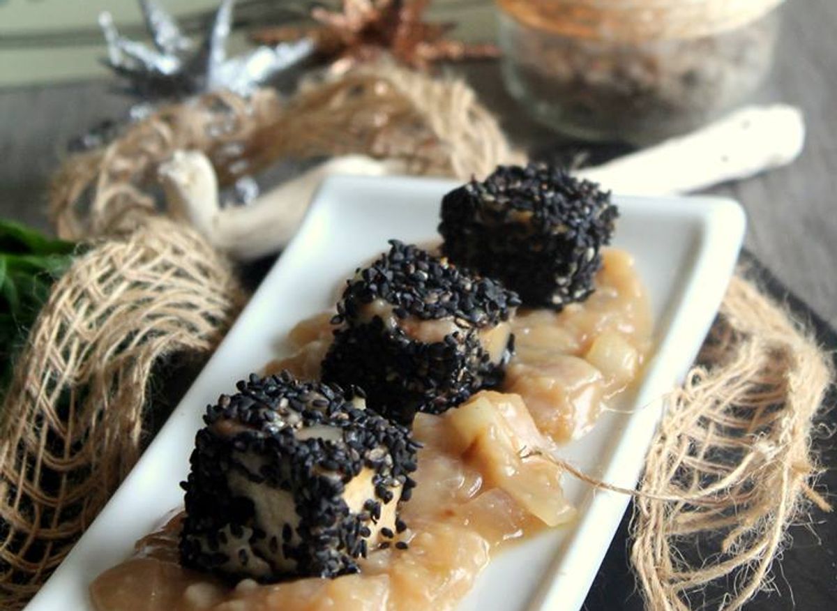 Tofu rôti aux oignons et échalotes et sauce teriyaki - FemininBio